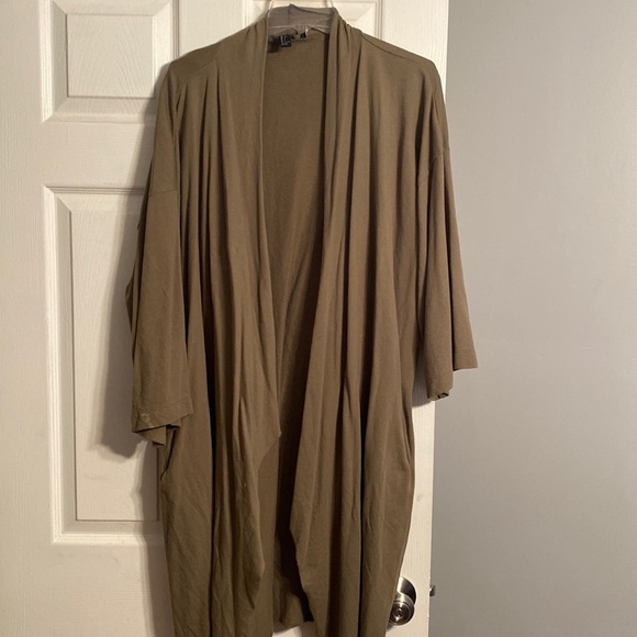 Forever 21 | Jackets & Coats | Forever 2 Large Olive Green Long Duster ...